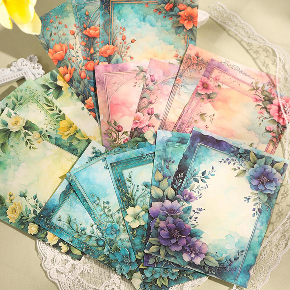 Flower Shadow Scrapbook Paper – ViVi Stationery