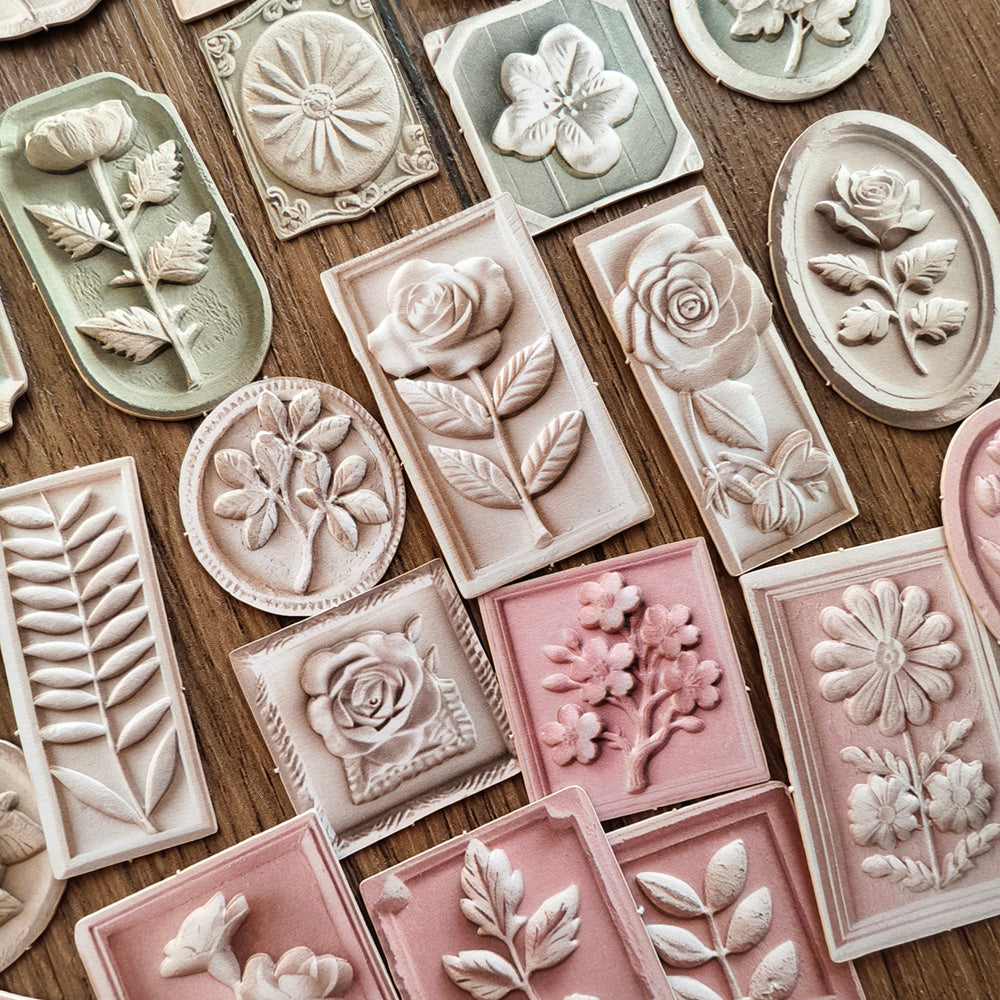 Mini Embossed Botanical Stickers – ViVi Stationery