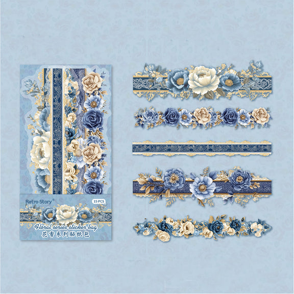 Strip Floral Stickers – ViVi Stationery