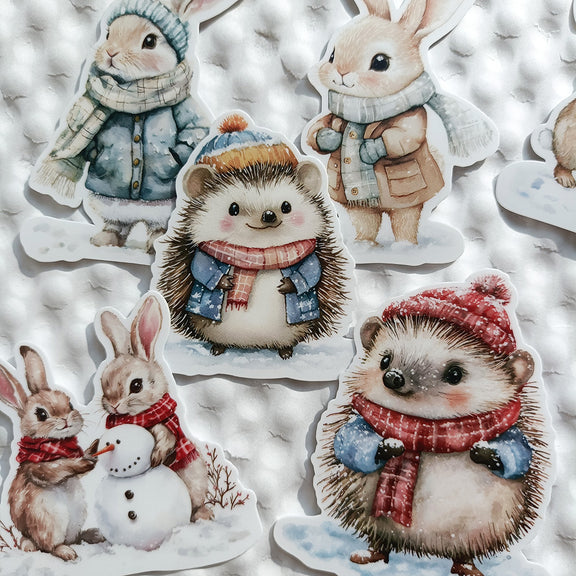 Bunny and Hedgehog Stickers – ViVi Stationery