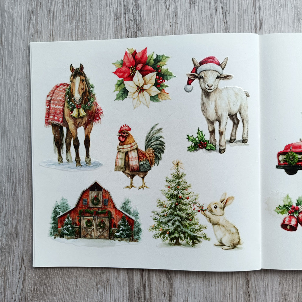 Christmas Farm Matte Transfer Stickers 2 Sheets – ViVi Stationery