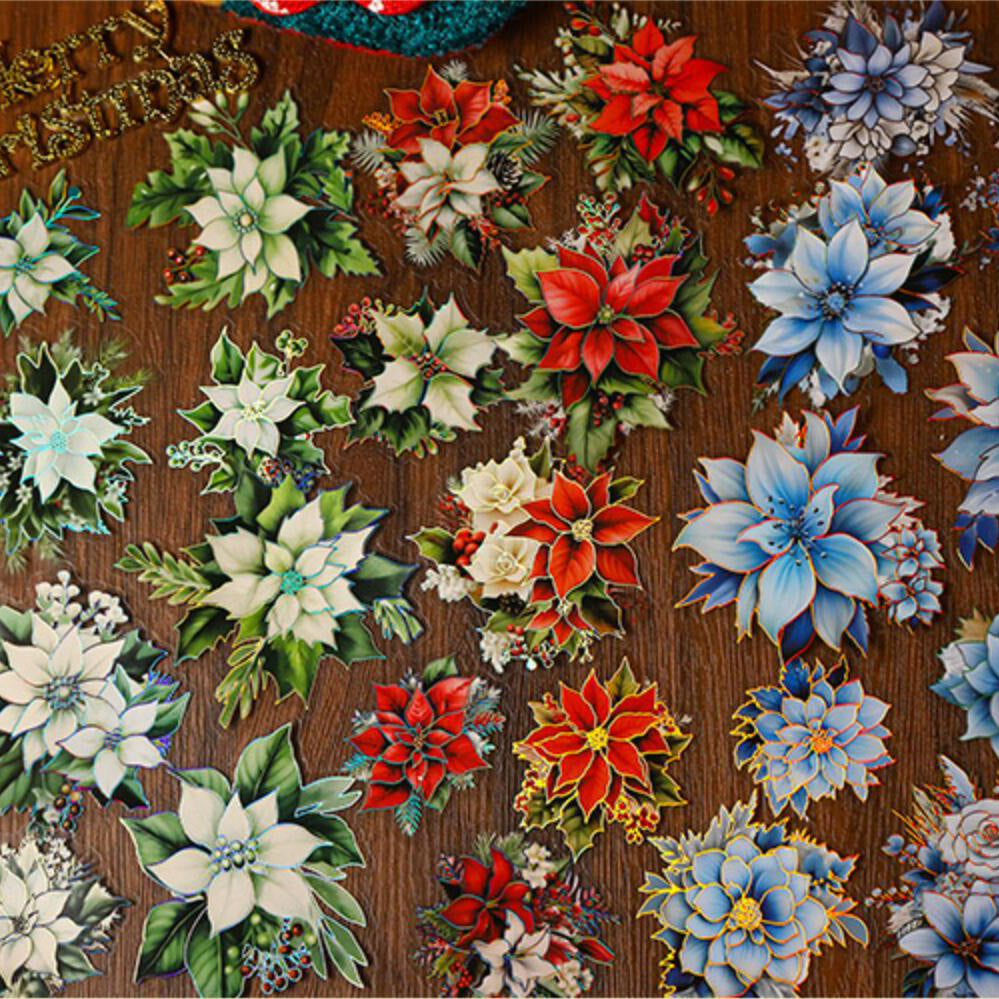 Christmas Flower Sticker – ViVi Stationery