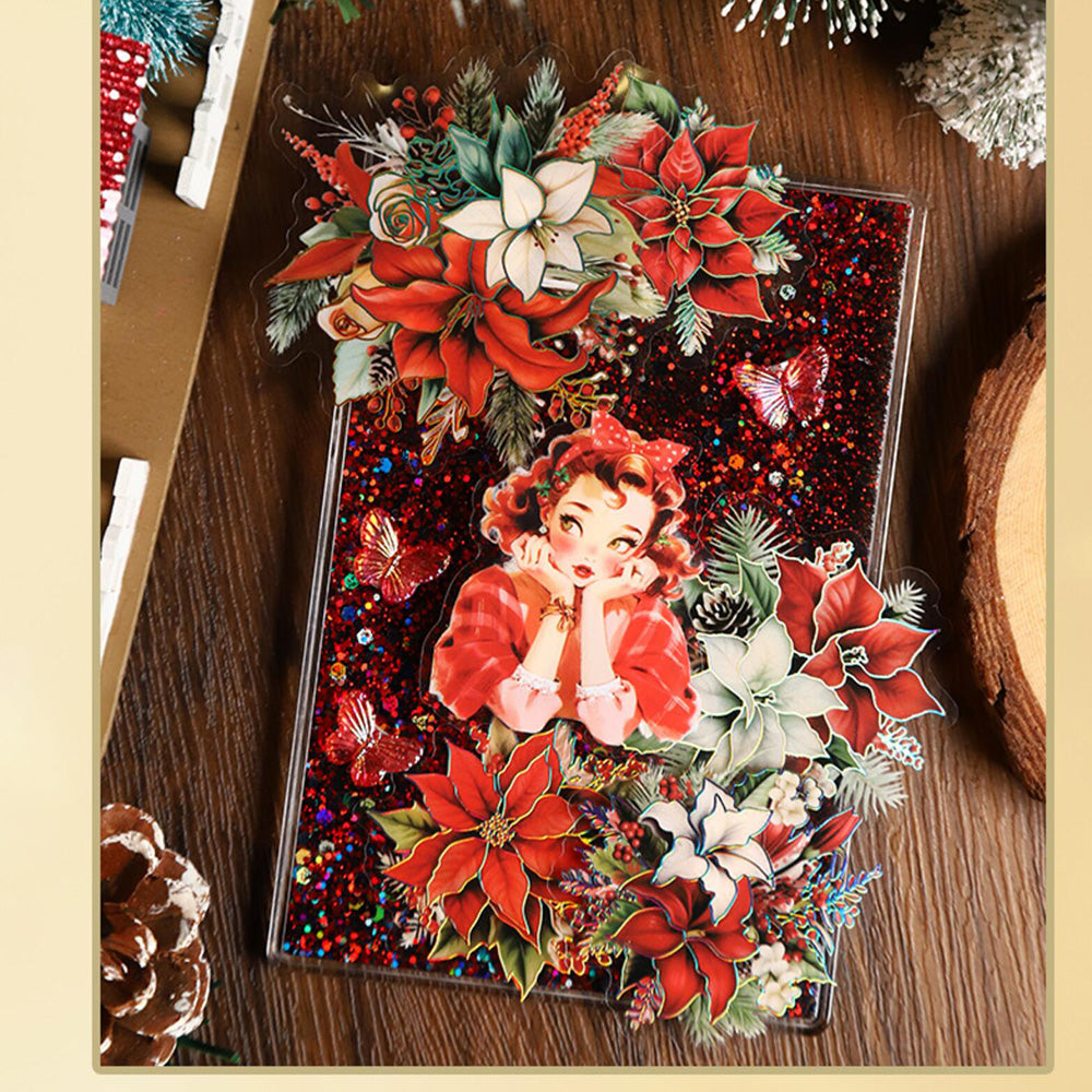 Christmas Flower Sticker – ViVi Stationery