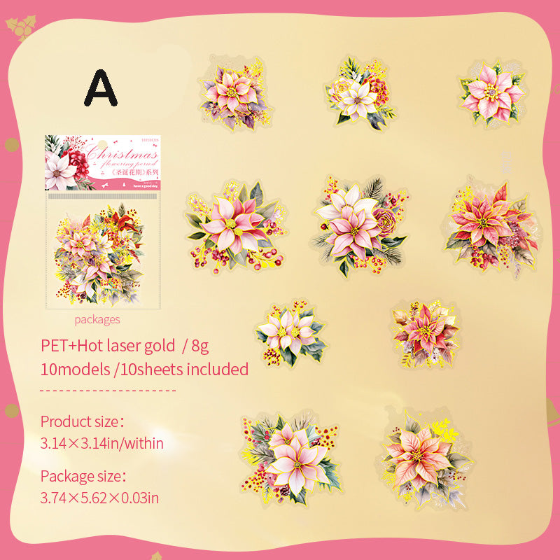 Christmas Flower Sticker – ViVi Stationery