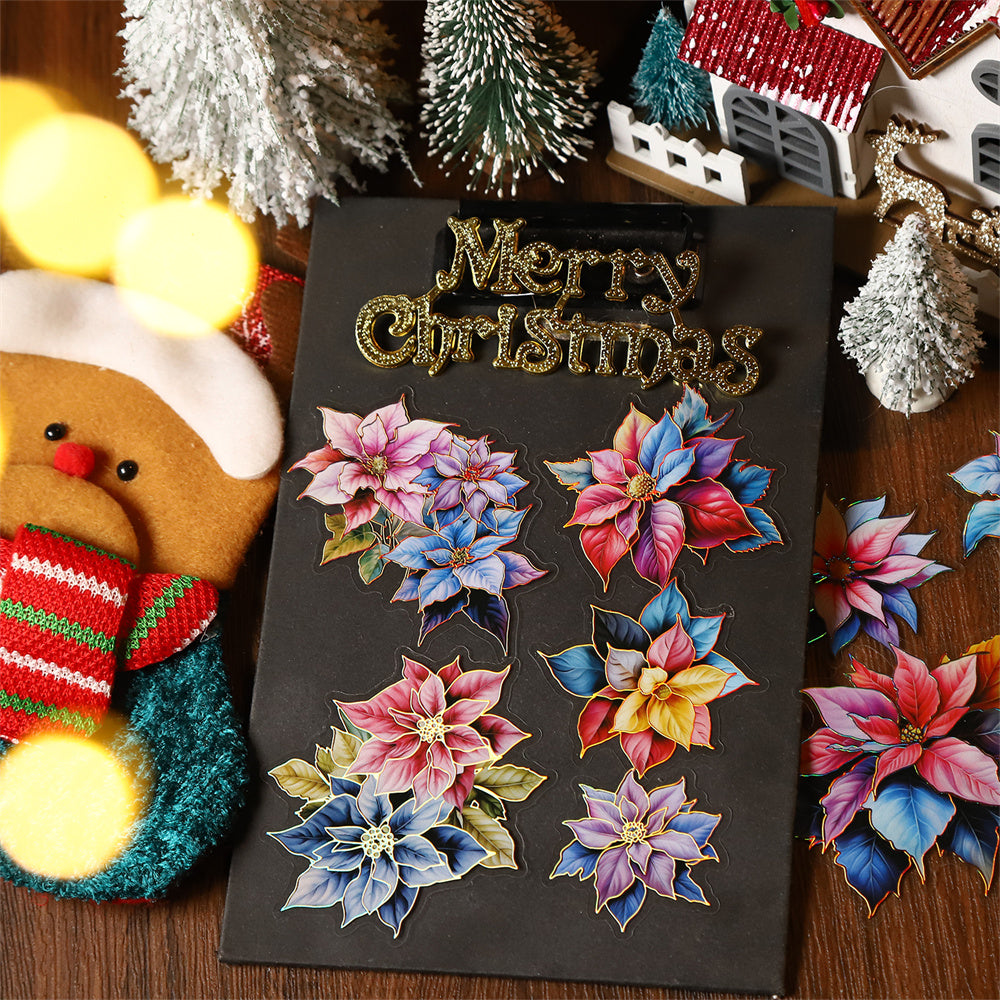Christmas Flower Sticker – ViVi Stationery