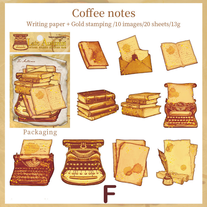 Coffee Tinted Print Stickers for Junk Journal – ViVi Stationery