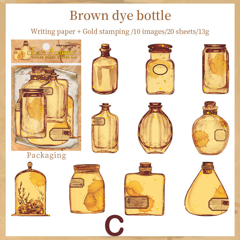 Coffee Tinted Print Stickers for Junk Journal – ViVi Stationery