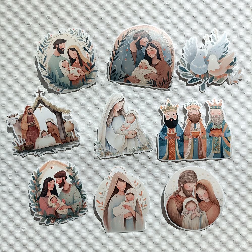 Cozy Nativity Scene Stickers – ViVi Stationery