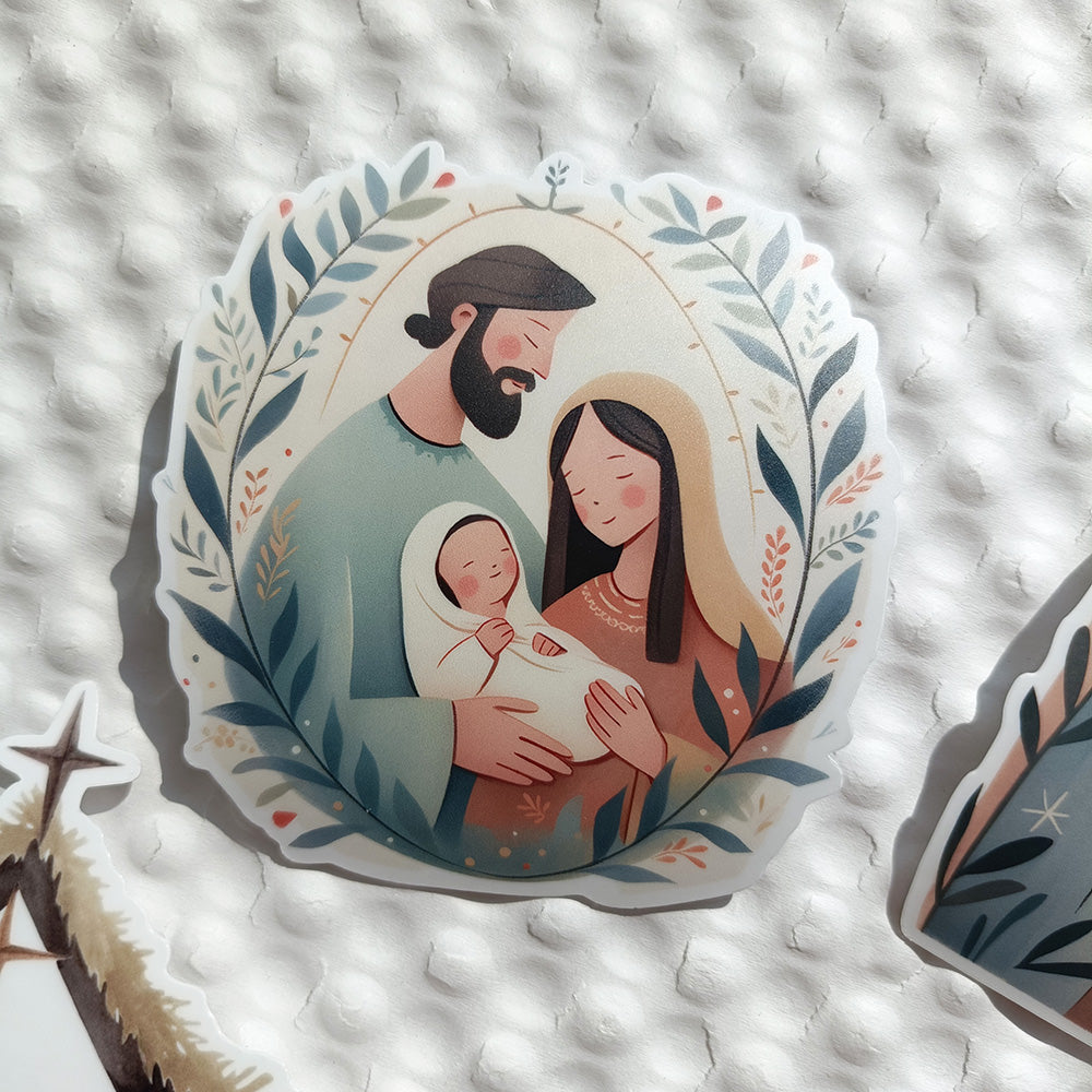 Cozy Nativity Scene Stickers – ViVi Stationery