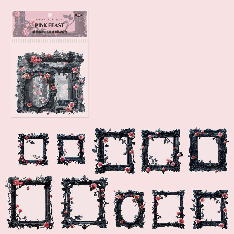Dark Gothic Frame Stickers – ViVi Stationery