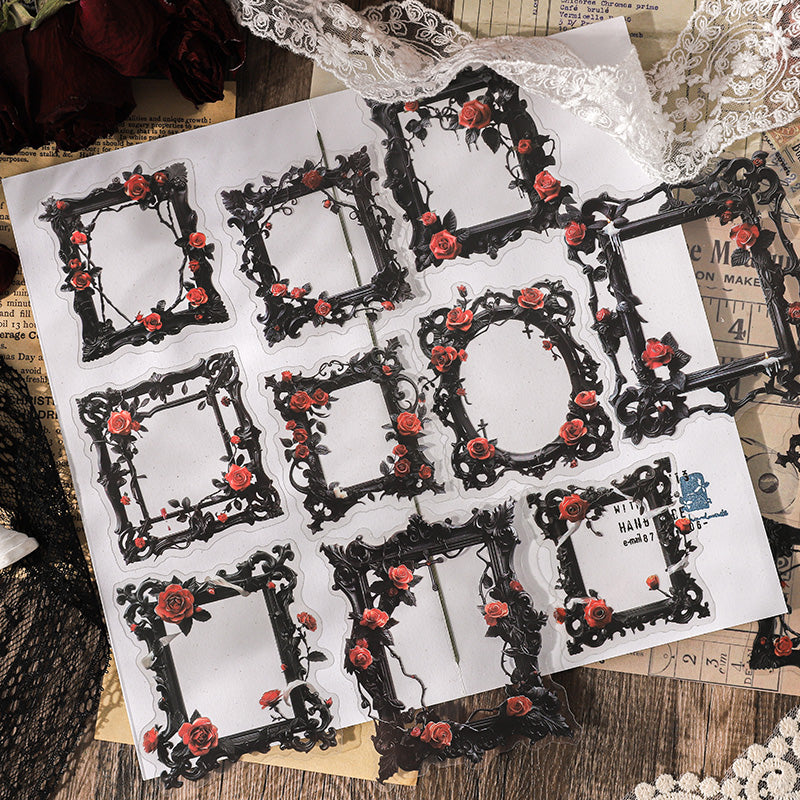 Dark Gothic Frame Stickers – ViVi Stationery