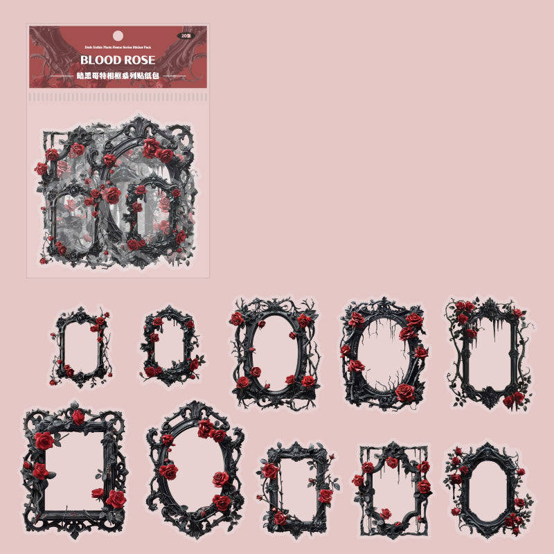 Dark Gothic Frame Stickers – ViVi Stationery
