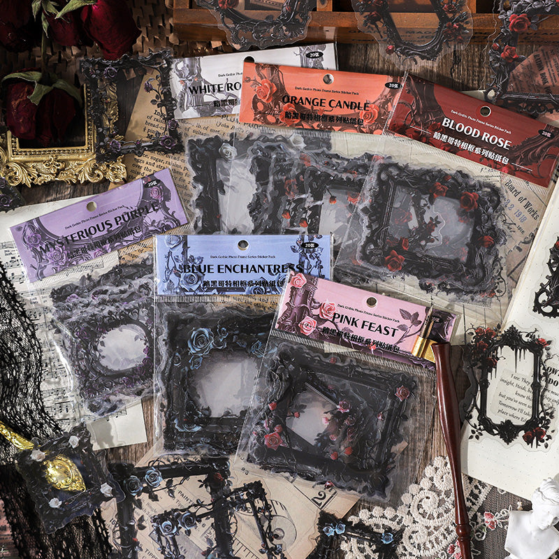 Dark Gothic Frame Stickers – ViVi Stationery