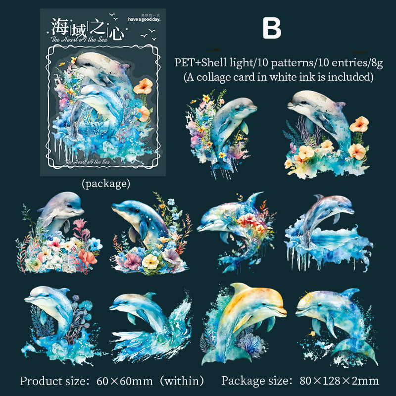 Ocean Theme Sticker for Scrapbooking and Journaling – ViVi Stationery