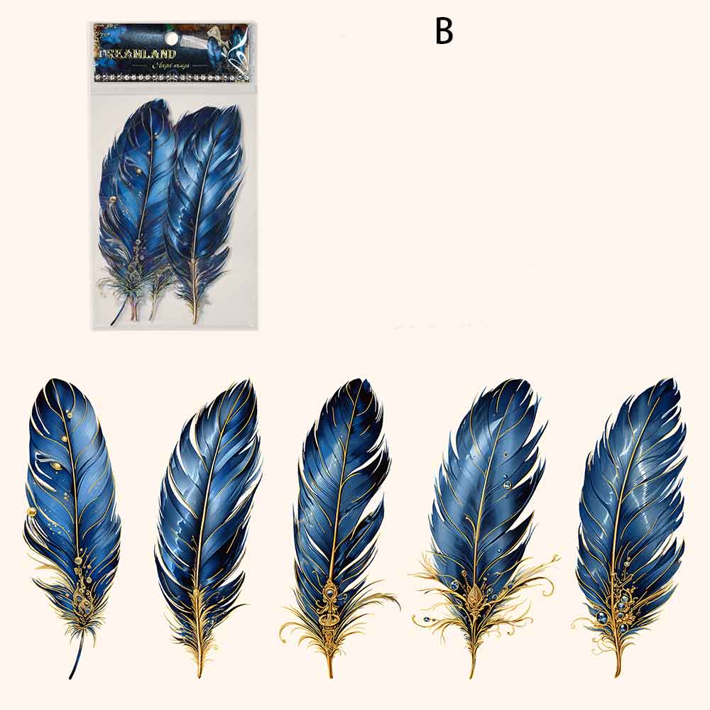 Big Feather Sticker for Scrapbooking and Art Journal – ViVi Stationery