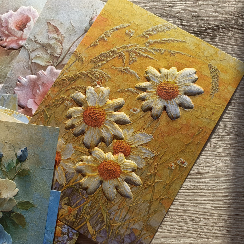 Embossed Floral Decorative Paper – ViVi Stationery