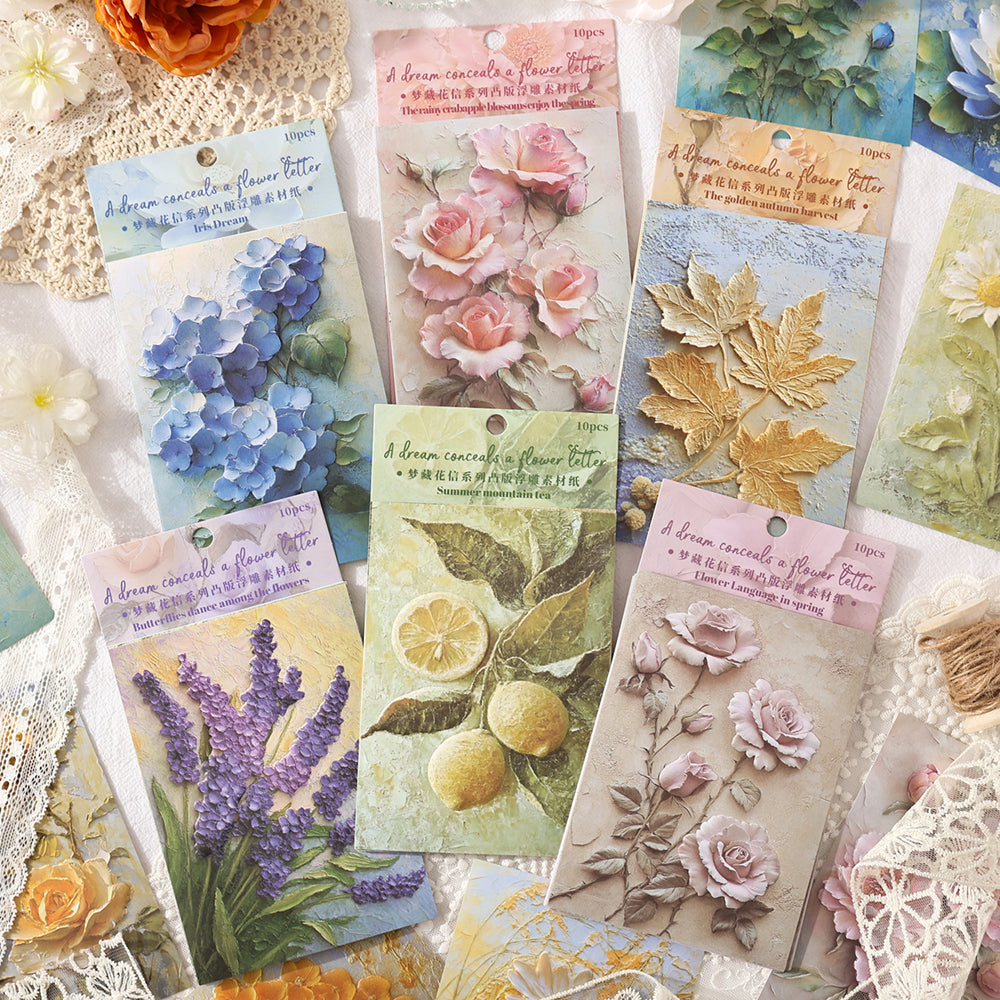 Embossed Floral Decorative Paper – ViVi Stationery