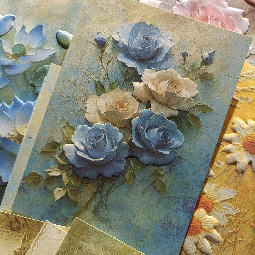 Embossed Floral Decorative Paper – ViVi Stationery