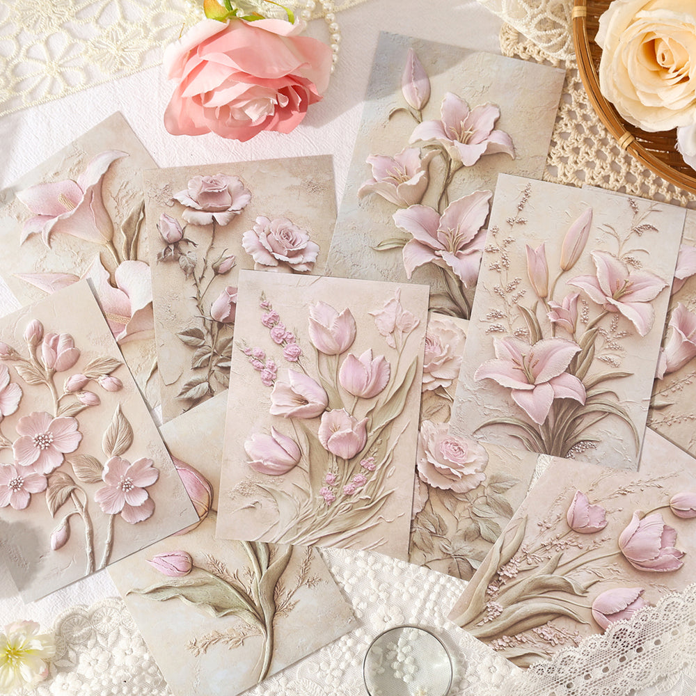 Embossed Floral Decorative Paper – ViVi Stationery