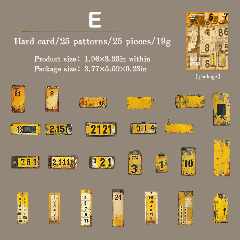 Encoding Archives Vintage Label Sticker – ViVi Stationery