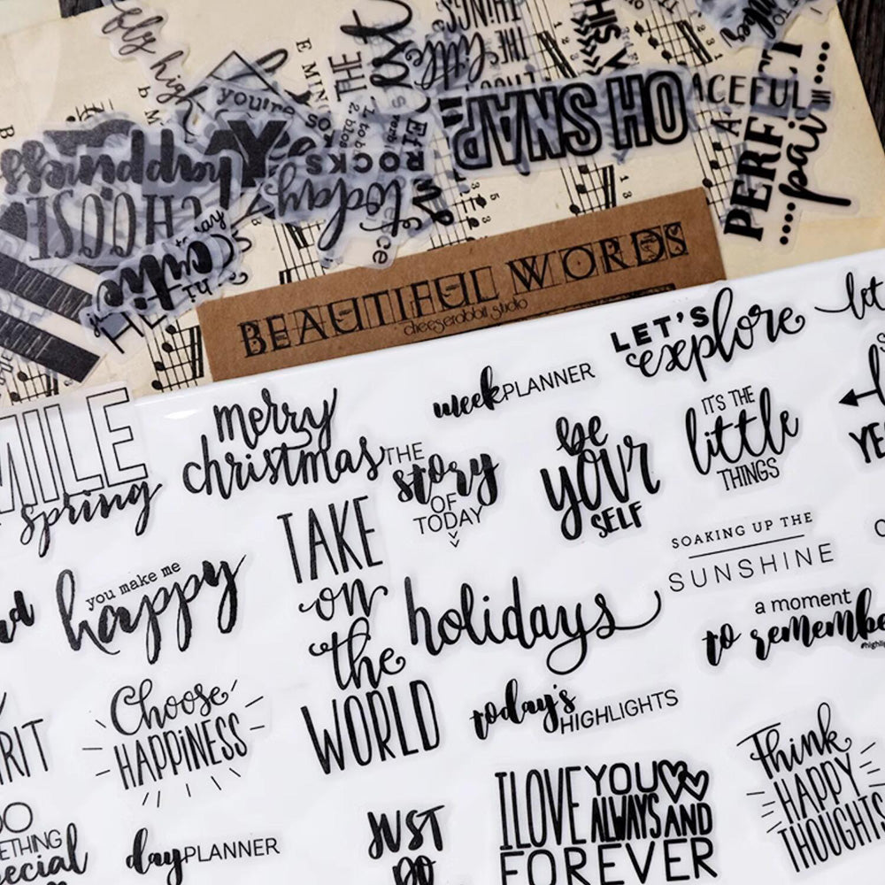 English Letter Vellum Sticker – ViVi Stationery