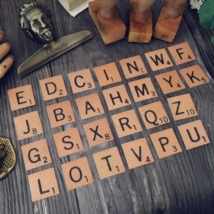 Retro Woodgrain Alphabet Stickers for Junk Journal and Scrapbooking ...