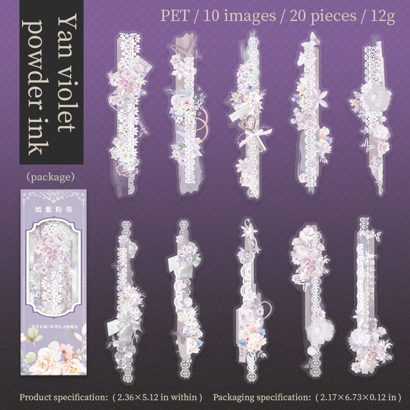 Flower Lace Long Strip Sticker – ViVi Stationery