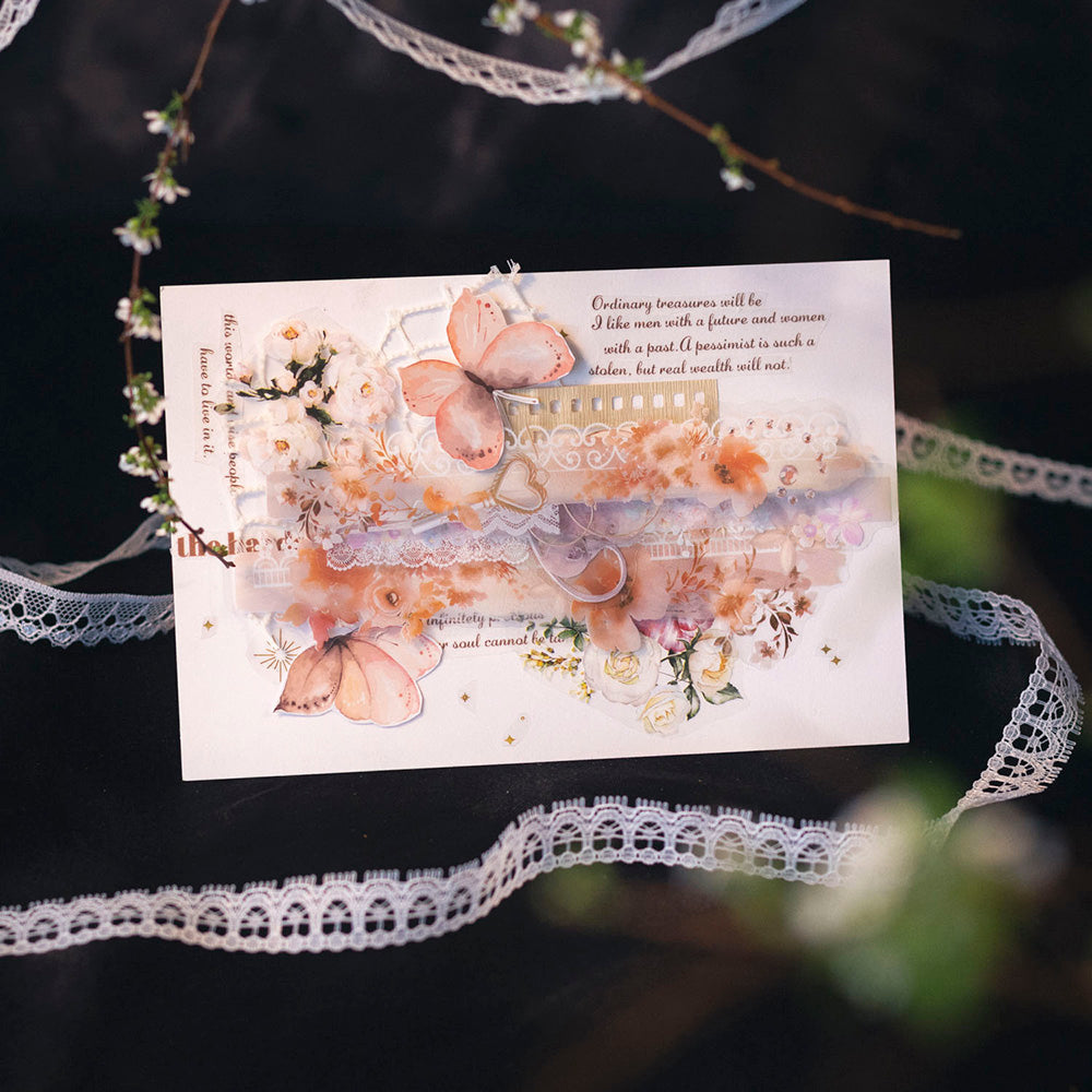 Flower Lace Long Strip Sticker – ViVi Stationery