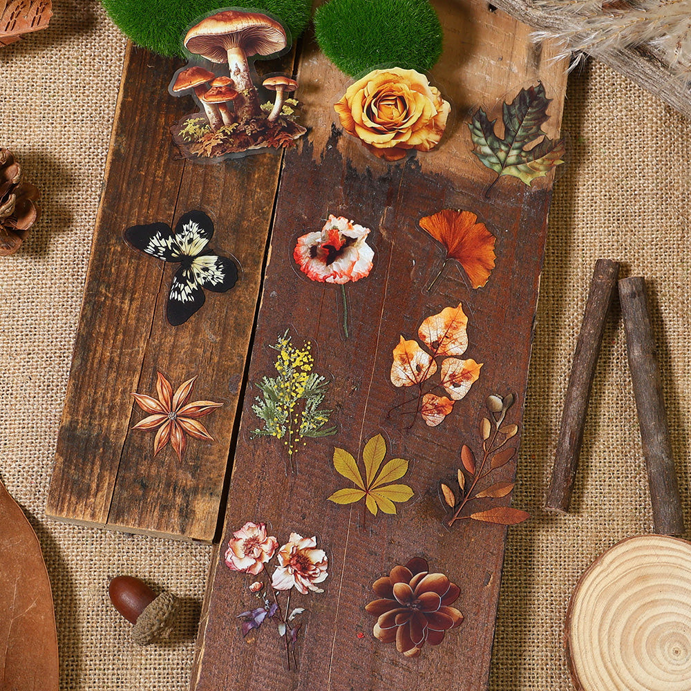 Flower Specimen Stickers for Scrapbooking – ViVi Stationery