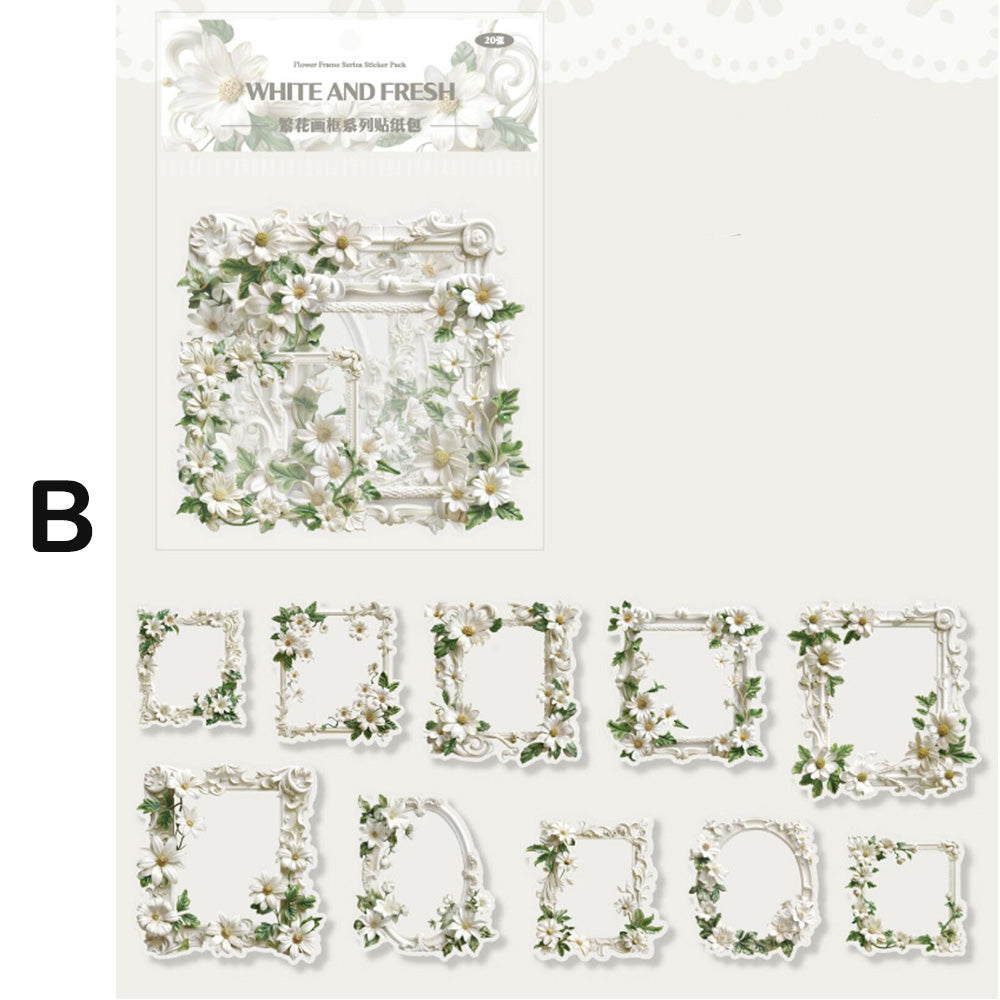 Flower Frame Sticker – ViVi Stationery