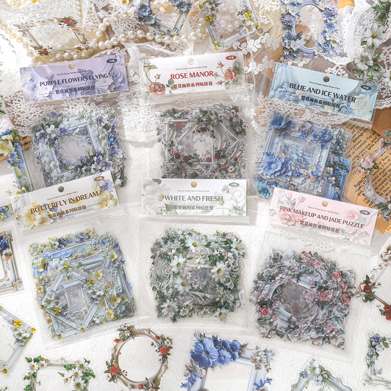 Flower Frame Sticker – ViVi Stationery