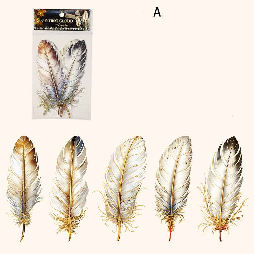 Big Feather Sticker for Scrapbooking and Art Journal – ViVi Stationery