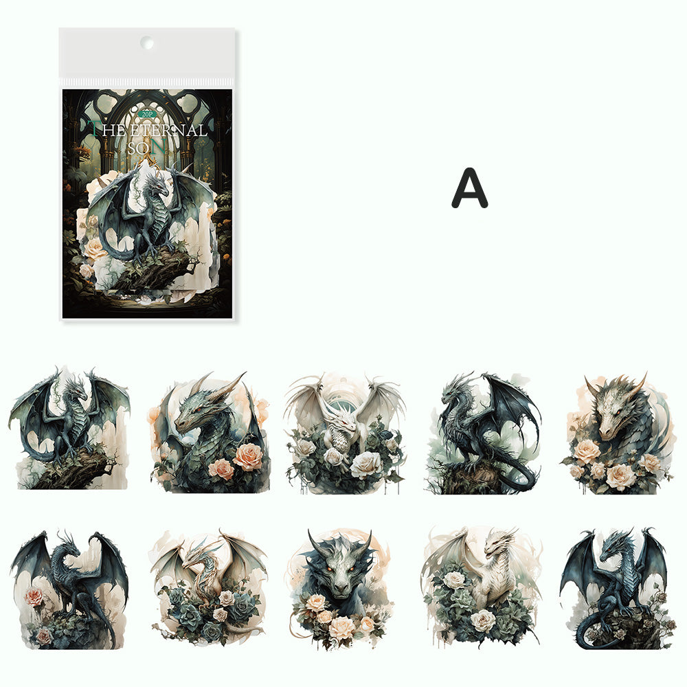 Gothic Dragon Stickers – ViVi Stationery