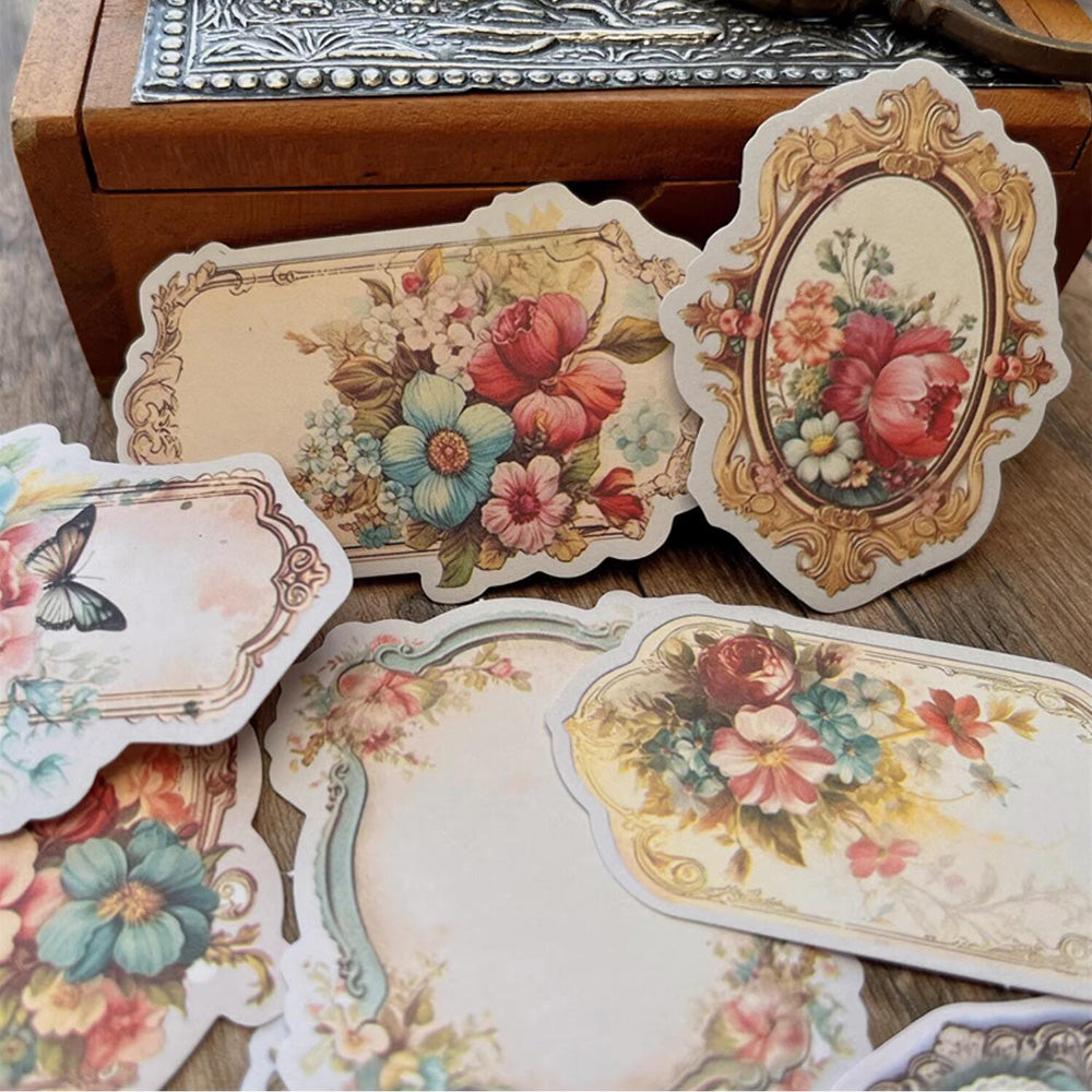 Gothic Flower Border Sticker – ViVi Stationery