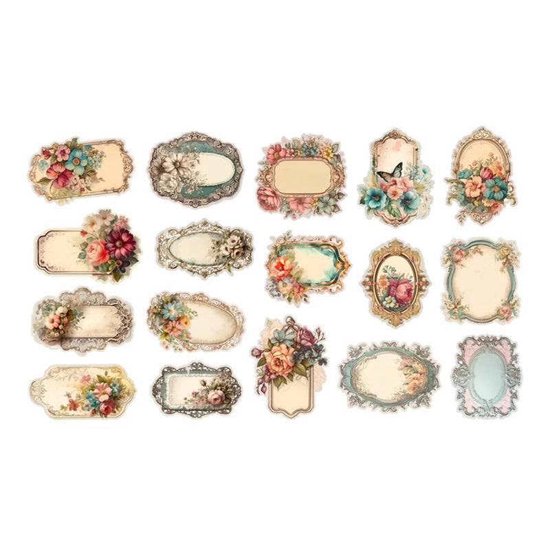 Gothic Flower Border Sticker – ViVi Stationery