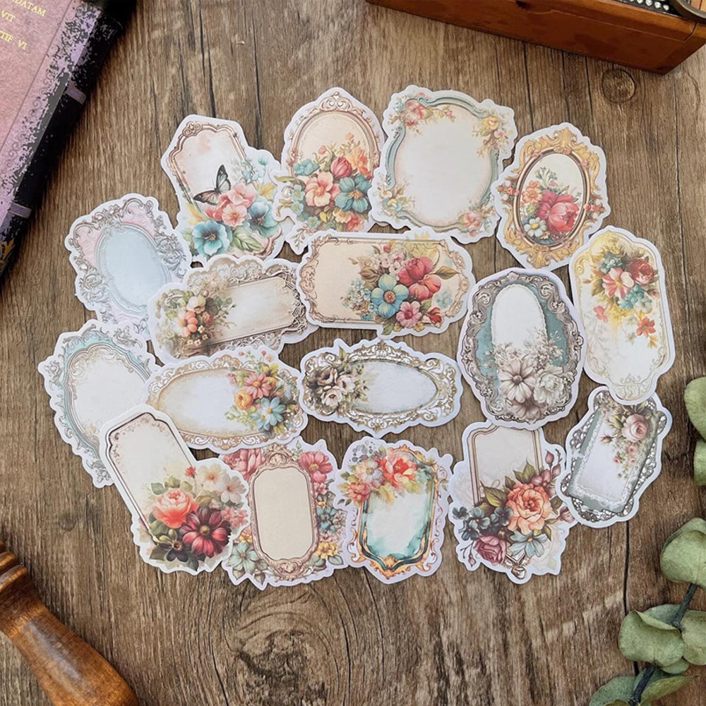 Gothic Flower Border Sticker – ViVi Stationery