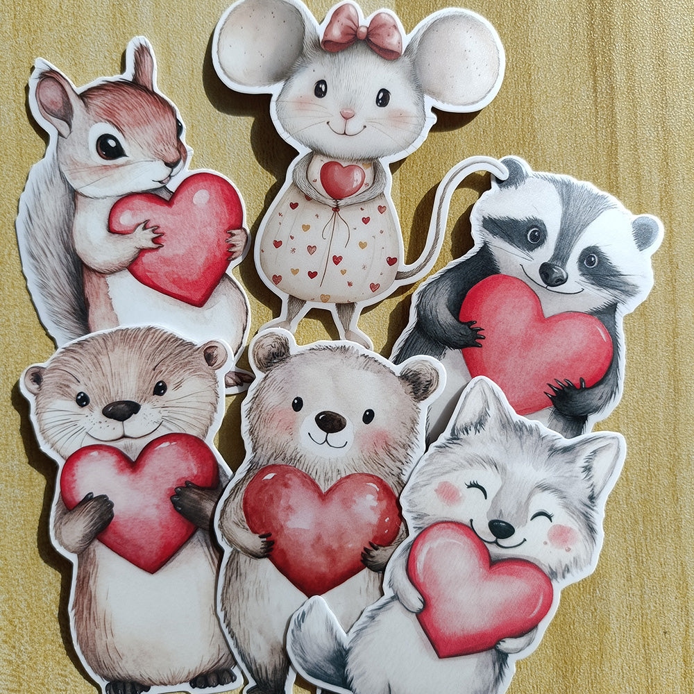 Heart Hugs Critter Sticker – ViVi Stationery