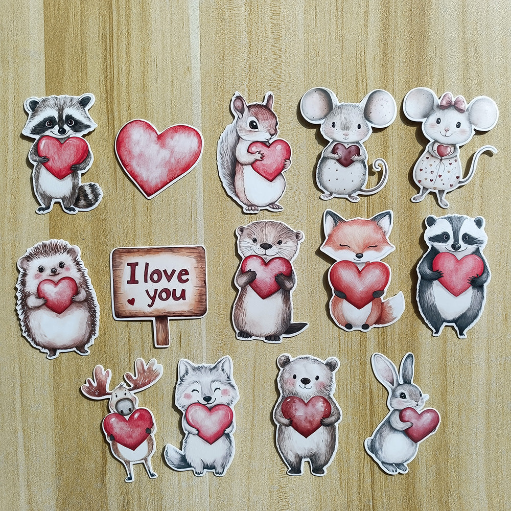 Heart Hugs Critter Sticker – ViVi Stationery