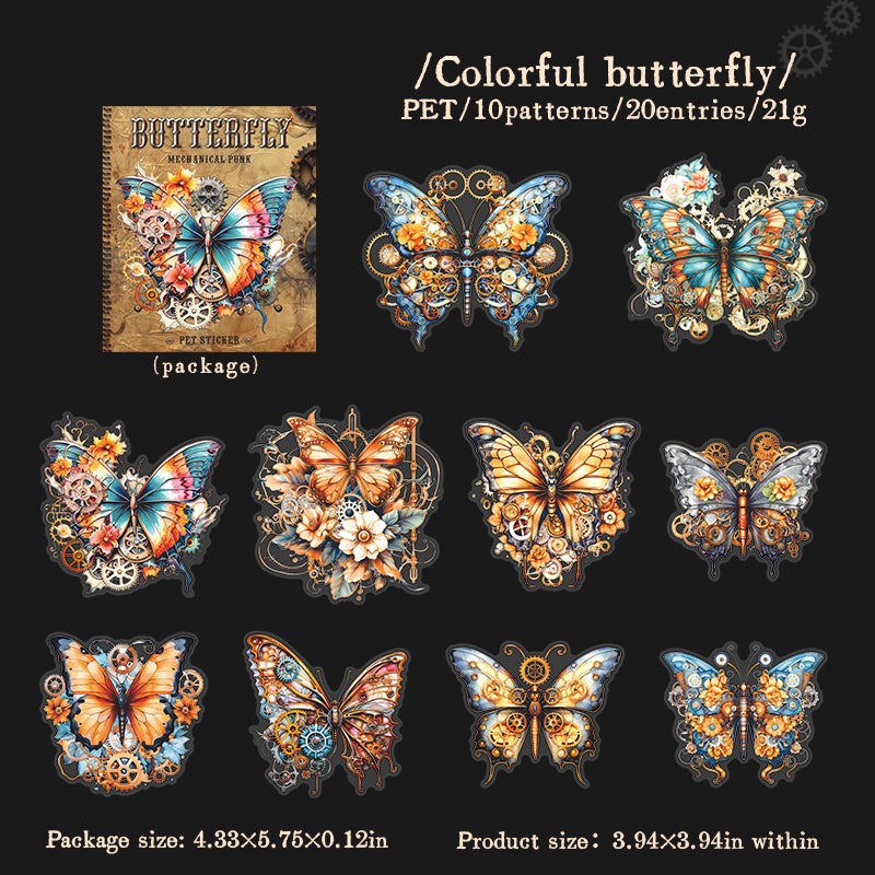 Mechanical Butterfly Stickers – ViVi Stationery