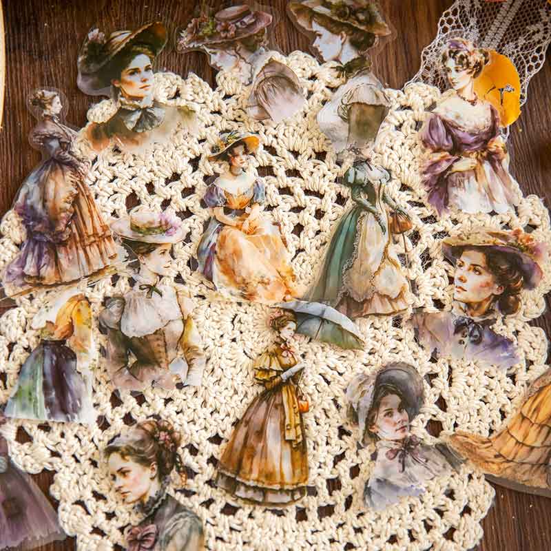 European Style Women Stickers for Scrapbook and Art Journal – ViVi ...