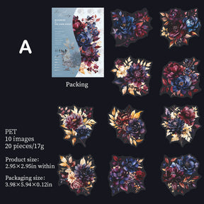 Night Bloom Flower Stickers – ViVi Stationery