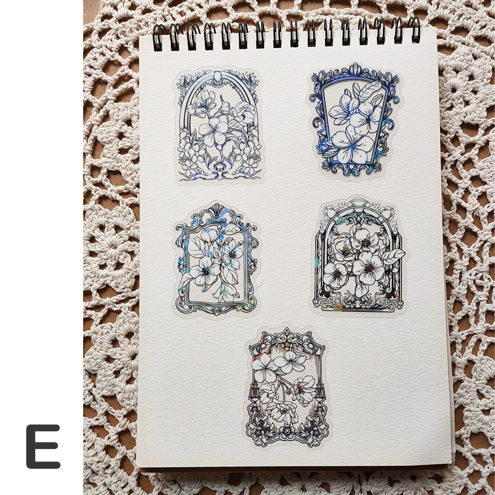 Baroque Border Floral Stickers for Scrapbooking and Journaling – ViVi ...