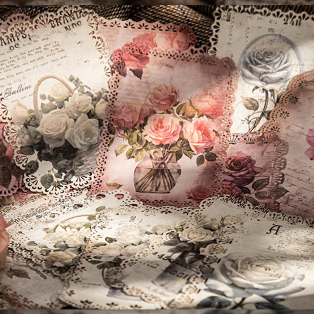Rose Flower Scrapbook Paper – ViVi Stationery
