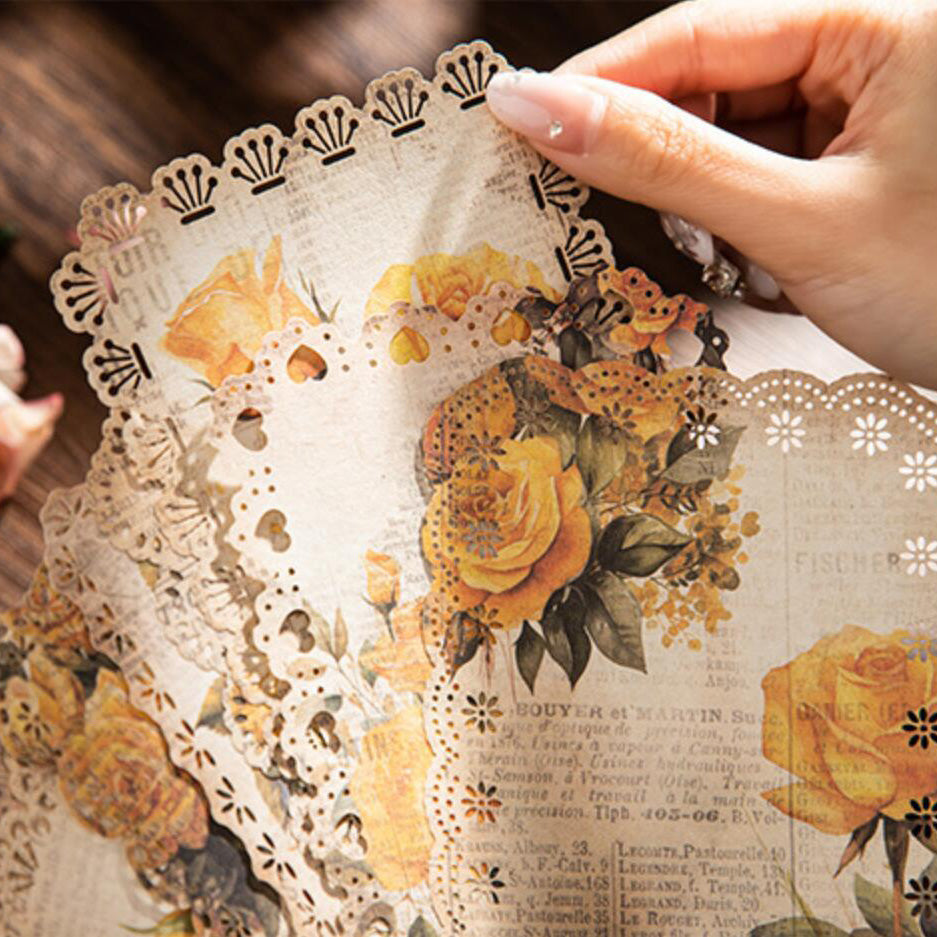 Rose Flower Scrapbook Paper – ViVi Stationery