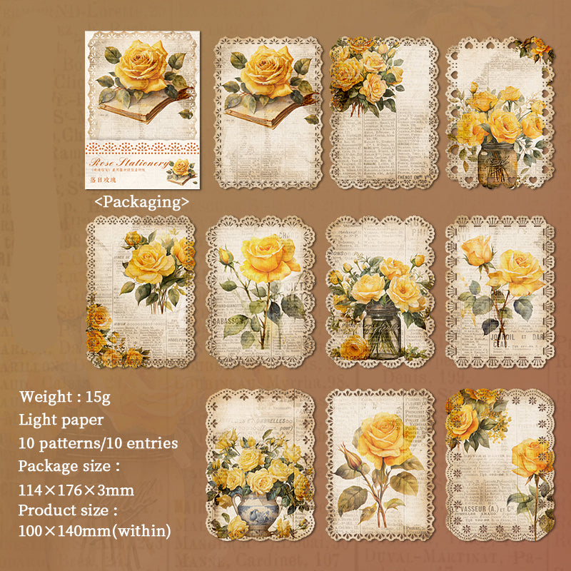 Rose Flower Scrapbook Paper – ViVi Stationery