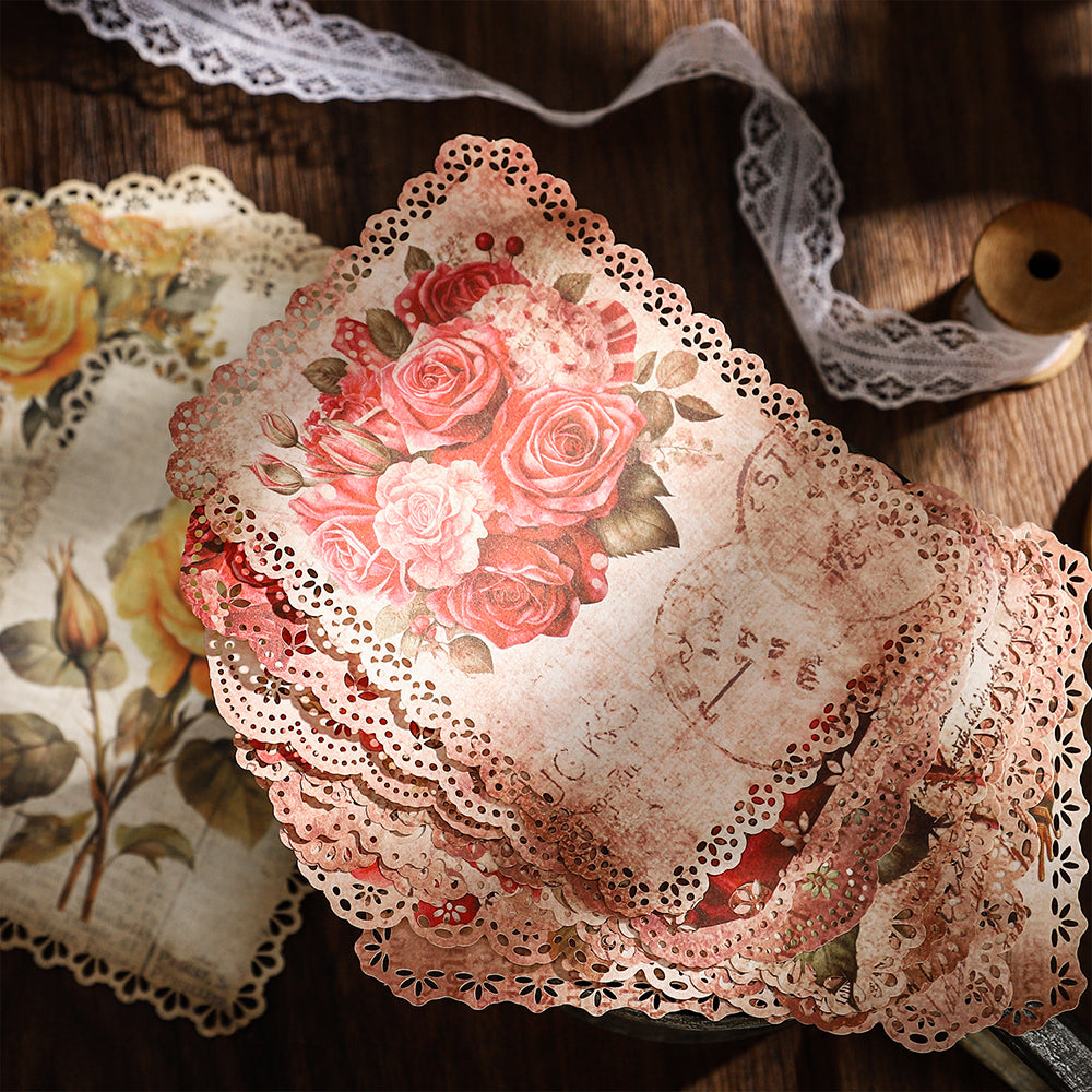 Rose Flower Scrapbook Paper – ViVi Stationery