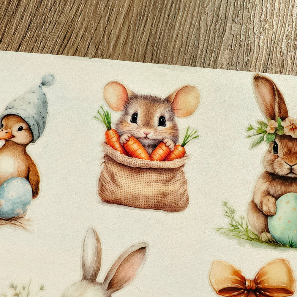 Rustic Easter Transfer Stickers 2 Sheets – ViVi Stationery