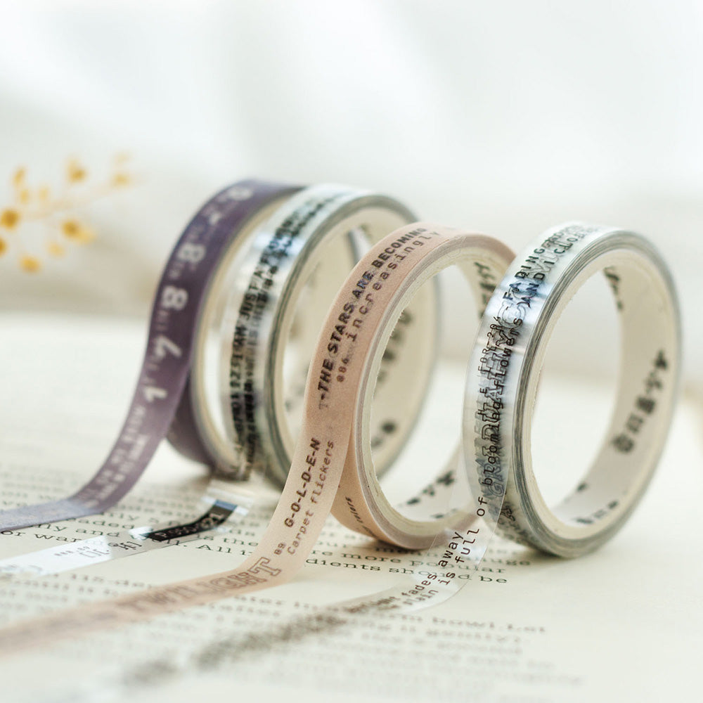 Selected Poems Washi Tape for Art Journal – ViVi Stationery