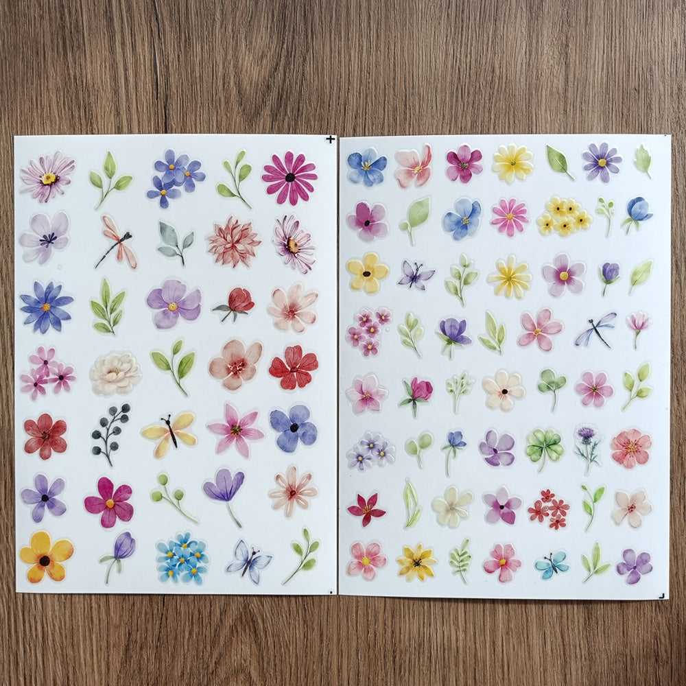 Small Wildflower Transfer Stickers 2 Sheets – ViVi Stationery