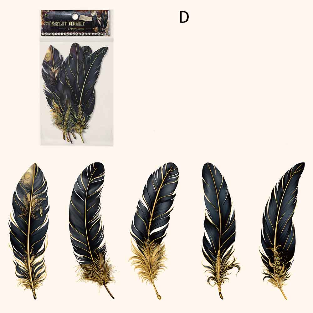 Big Feather Sticker for Scrapbooking and Art Journal – ViVi Stationery